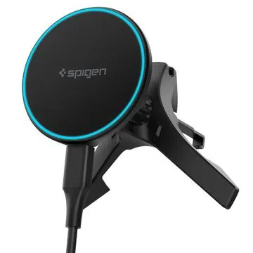 SPIGEN EV15MAQ ESSENTIAL QI2 MAGNETIC CAR HOLDER/WIRELESS CHARGER - BLACK