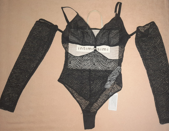 Intimissimi crni cipka sexy bodi 75B/C NOVO!%