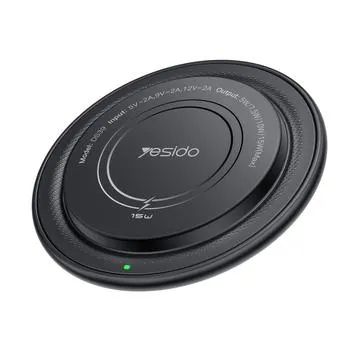 YESIDO DS39 15W MAGNETIC FAST WIRELESS CHARGER - BLACK