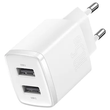 BASEUS COMPACT ZIDNI PUNJAČ SA 2 USB PORTA - 10.5W