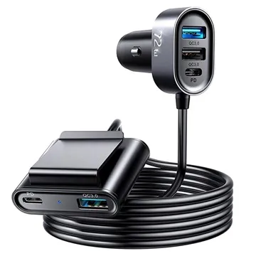 JOYROOM JR-CL05 5-PORT BRZI AUTO PUNJAČ - 2X PD USB-C, 3X QC3.0 USB - 72W
