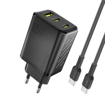 DUDAO A29C 65W GAN WALL CHARGER WITH USB-C CABLE - BLACK