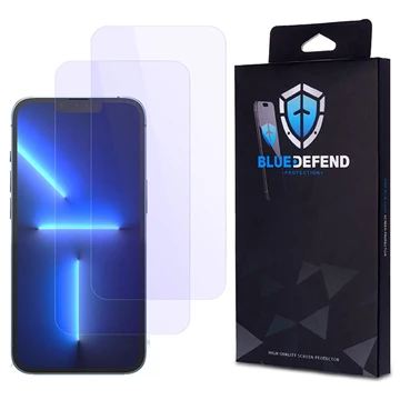 IPHONE 13 PRO BLUEDEFEND ANTI-BLUE LIGHT TEMPERED GLASS SCREEN PROTECTOR - 2 PCS.