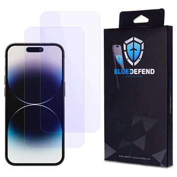 IPHONE 14 PRO MAX BLUEDEFEND ANTI-BLUE LIGHT TEMPERED GLASS SCREEN PROTECTOR - 2 PCS.