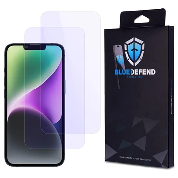 IPHONE 14/16E BLUEDEFEND ANTI-BLUE LIGHT TEMPERED GLASS SCREEN PROTECTOR - 2 PCS.