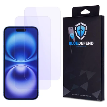 IPHONE 16 PLUS BLUEDEFEND ANTI-BLUE LIGHT TEMPERED GLASS SCREEN PROTECTOR - 2 PCS.