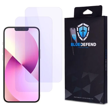 IPHONE 13 BLUEDEFEND ANTI-BLUE LIGHT TEMPERED GLASS SCREEN PROTECTOR - 2 PCS.