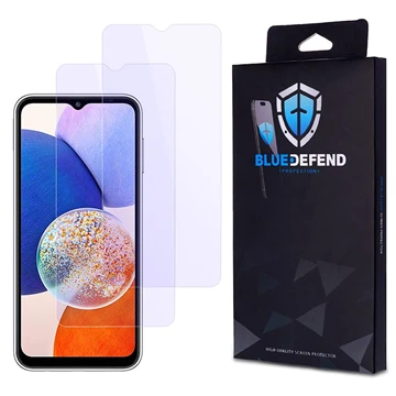 SAMSUNG GALAXY A14/A14 5G BLUEDEFEND ANTI-BLUE LIGHT TEMPERED GLASS SCREEN PROTECTOR - 2 PCS.