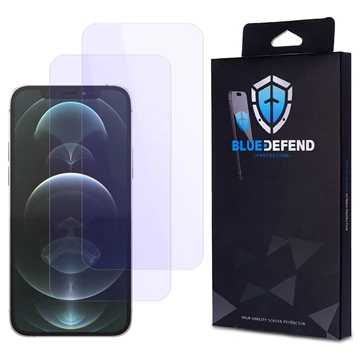 IPHONE 12 PRO MAX BLUEDEFEND ANTI-BLUE LIGHT TEMPERED GLASS SCREEN PROTECTOR - 2 PCS.