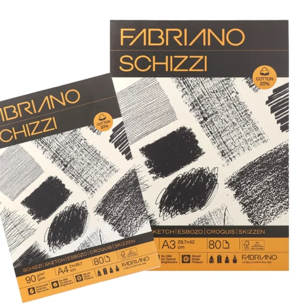 Schizzi, blok za skiciranje, 90g, 80 lista – odaberite format