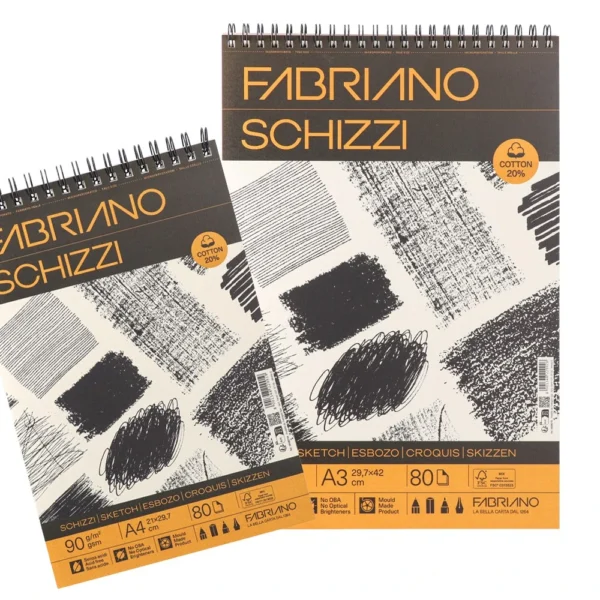 Schizzi, blok za skiciranje, spirala, 90g, 80 lista – odaberite format