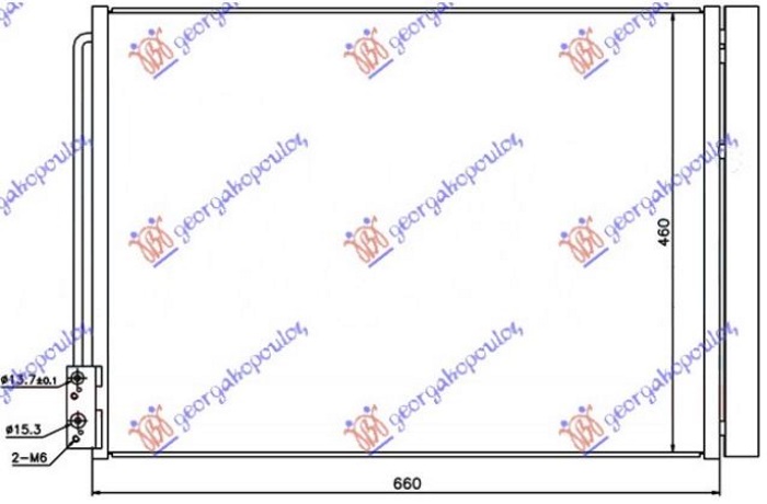 HLADNJAK KLIME BENZIN/DIZEL (&GT/F07) (625x470x16) BEHR TIP (KOYO)
