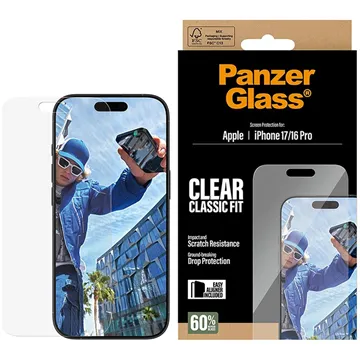 IPHONE 17/16 PRO PANZERGLASS CLASSIC FIT EASYALIGNER TEMPERED GLASS SCREEN PROTECTOR - 9H