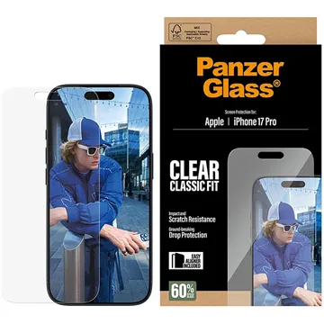 IPHONE 17 PRO PANZERGLASS CLASSIC FIT EASYALIGNER TEMPERED GLASS SCREEN PROTECTOR - 9H
