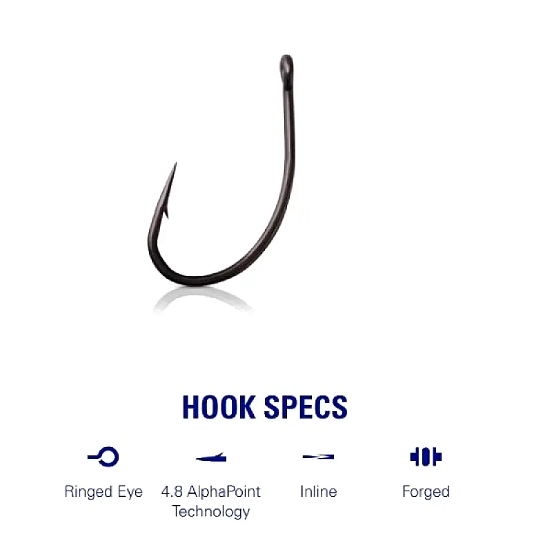 MUSTAD CARP XV2 CURVED SHANK 60556AP 6 (1MU-60556AP-TX-6)