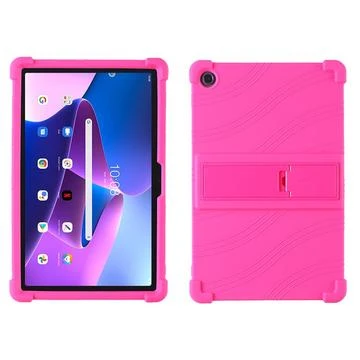 LENOVO TAB M10 PLUS GEN 3 SILICONE CASE WITH KICKSTAND - HOT PINK