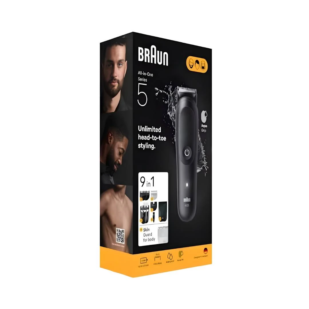 Braun Višenamenski Vodootporni Električni Trimer AIO5540 za Bradu, Kosu i Telo
