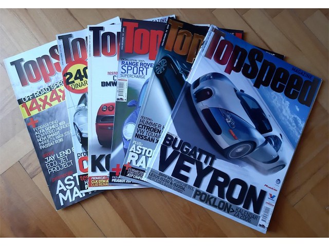 TOP SPEED, auto magazin, br.44,45,46,49,50,55/2006