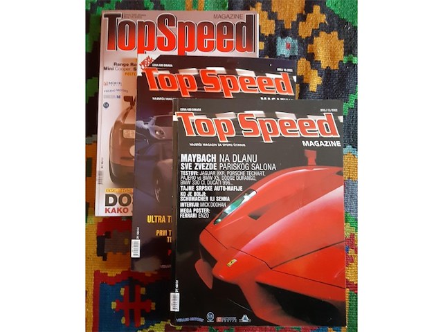 TOP SPEED, auto magazin, br.13,14,15/2002, lot