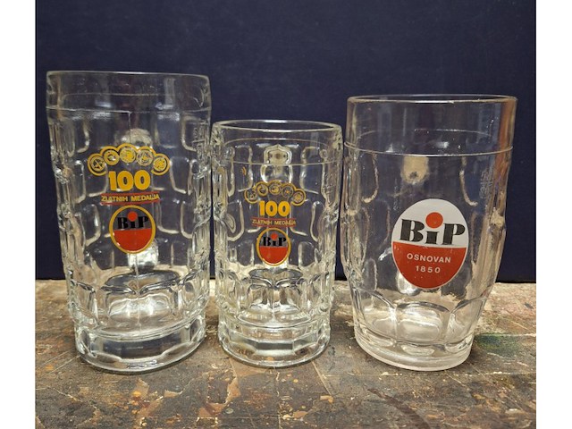 Krigla za pivo Bip set 3 kom