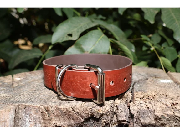 AlexaLeather.u Stylish Brown Engraved 30mm