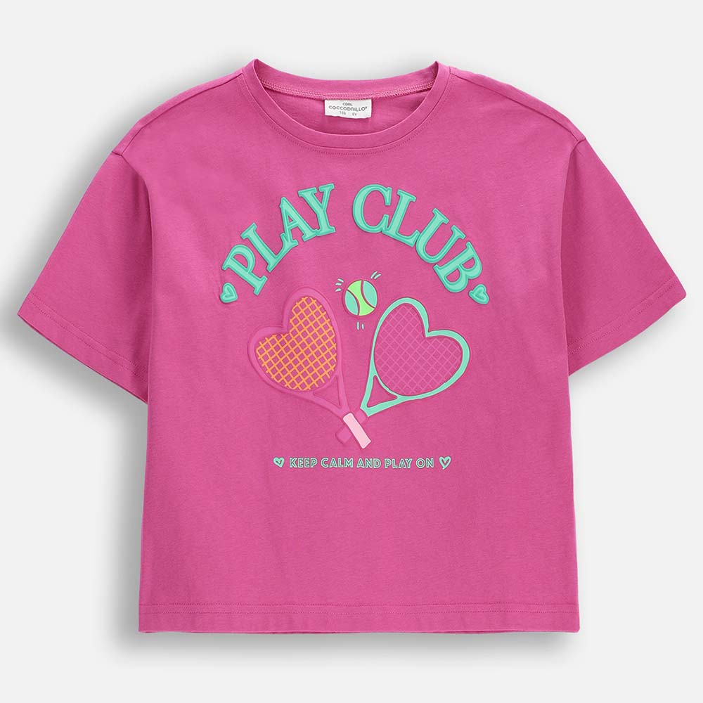 COCCODRILLO JOIN THE FUN GIRL KIDS Play club roze majica