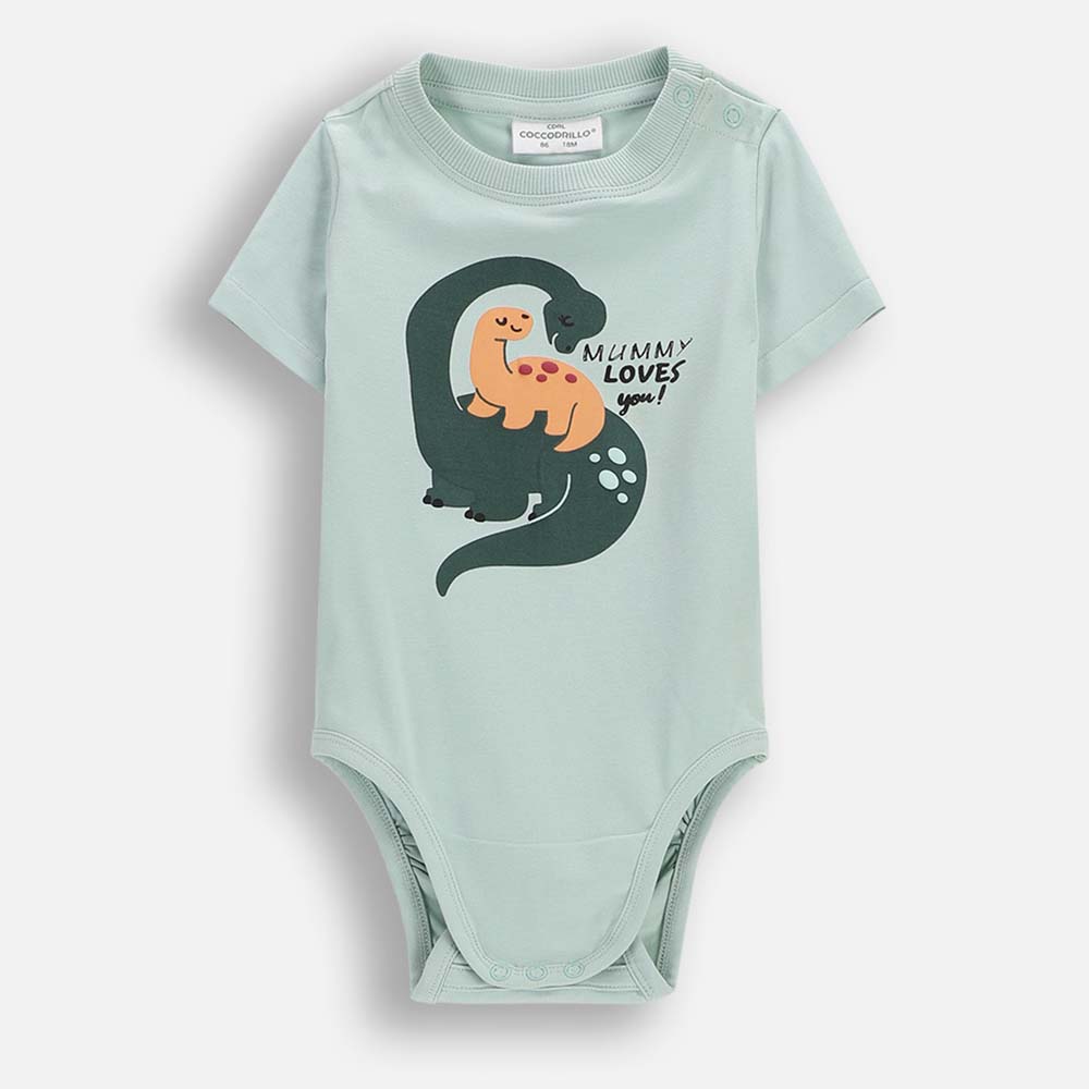 COCCODRILLO HEY, LET'S PLAY BOY NEWBORN mint bodi dinosaurusi