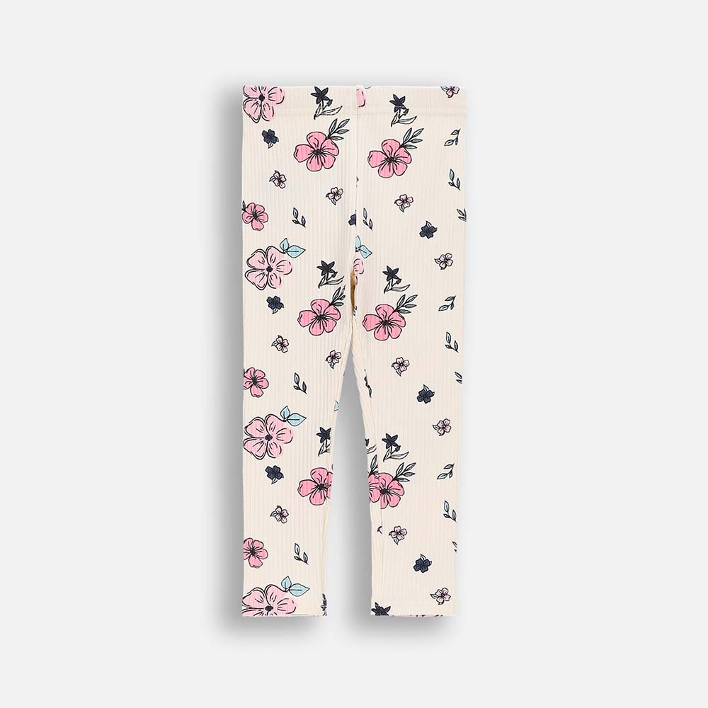 COCCODRILLO FANTASY SPRING GIRL NEWBORN krem helanke sa cvetićima
