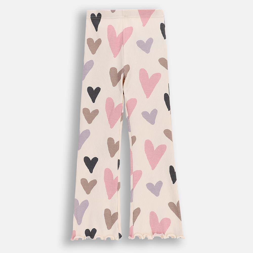 COCCODRILLO HEARTS GIRL KIDS krem helanke sa srcima