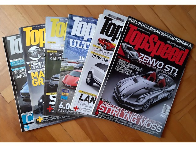 TOP SPEED, auto magazin, br. 69, 70, 71, 72, 75 i 82