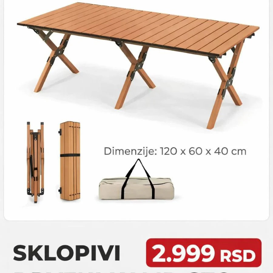 SKLOPIVI DRVENI KAMP-STO