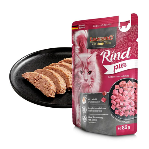 LEONARDO FINEST SELECTION PURE BEEF SOSIĆ ZA MAČKE 85G – MONOPROTEINSKA HRANA SA GOVEDINOM