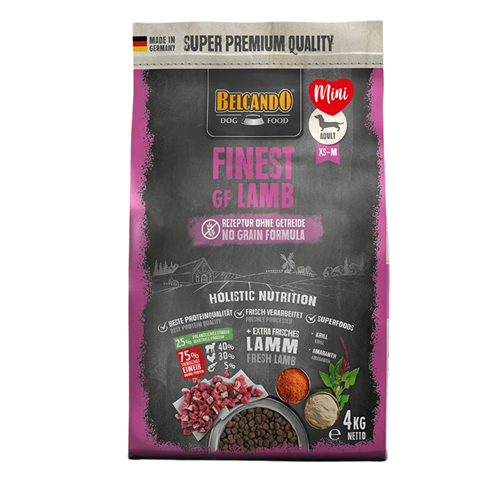 BELCANDO FINEST GRAIN FREE LAMB ZA MALE I SREDNJE PSE 4KG, BEZ ŽITARICA
