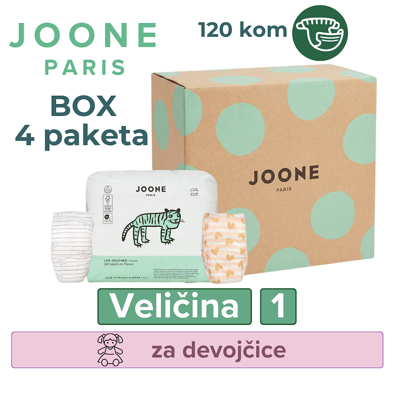 Joone Paris Iconic BOX pelene za devojčice veličina 1