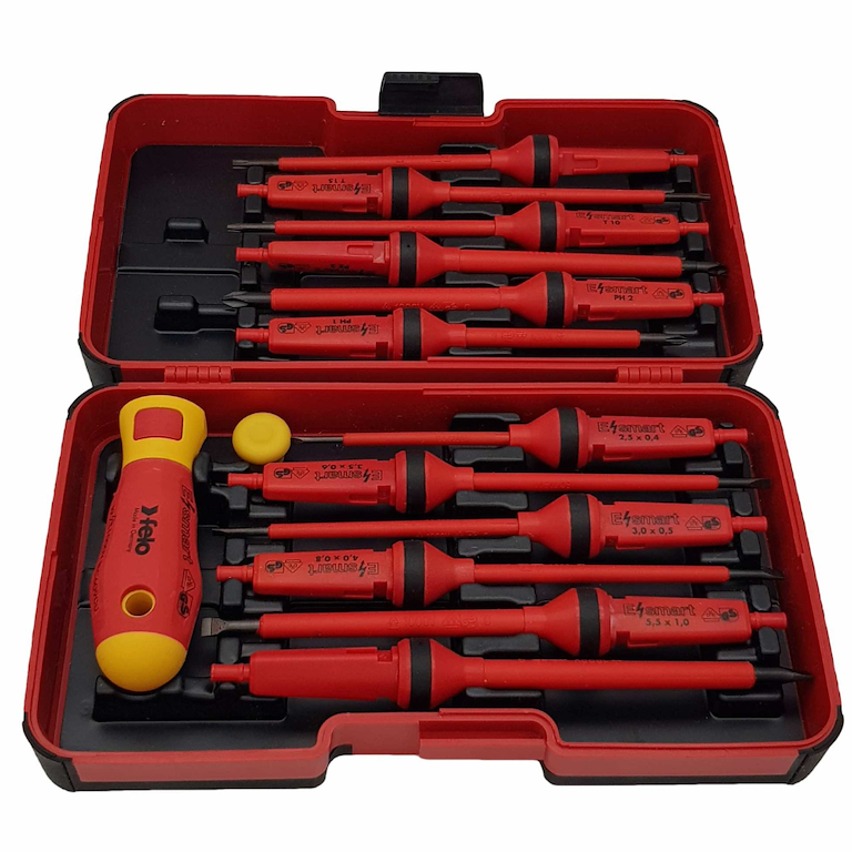 Felo – Set šrafcigera XL-Strongbox E-smart VDE SL/PH/PZ/TX, 13 kom – 06391306
