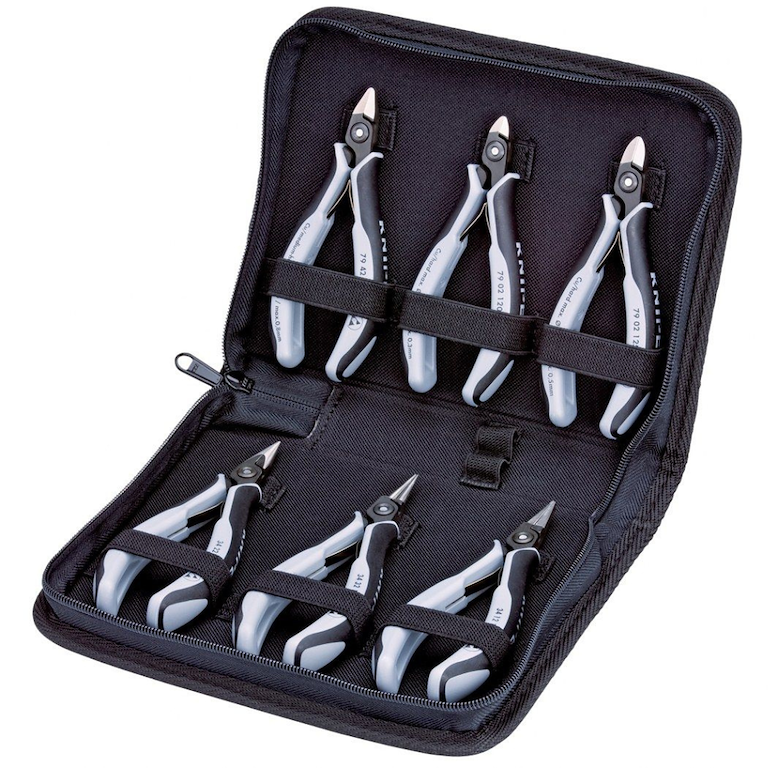 Knipex – 6-delni set preciznih klešta za elektroniku ESD, u torbici – 00 20 16 P ESD