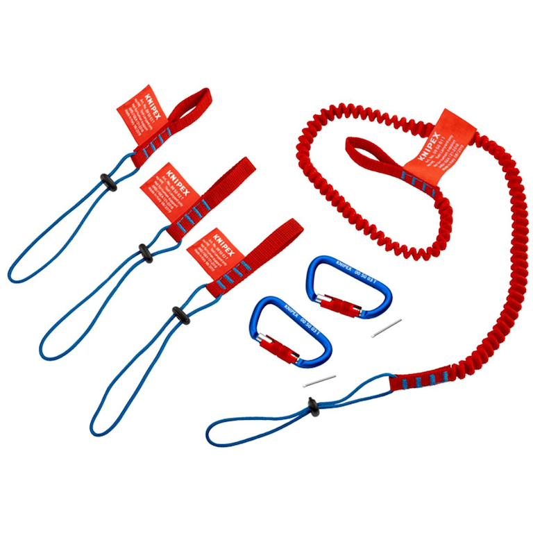 Knipex – 6-delni set za kačenje i osiguravanje alata od pada u blister pakovanju – 00 50 04 T BK