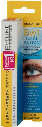 EVELINE COSMETICS
TOTAL ACTION 8u1 serum za trepavice, 10 ml