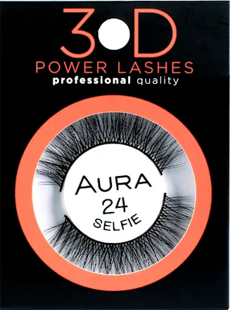 AURA
3D POWER LASHES veštačke trepavice - 24 SELFIE, 1 kom