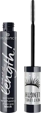 essence
what the length! extreme lengthening maskara - 01 Black, 1 kom