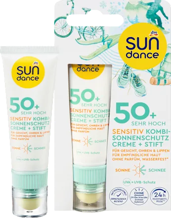 SUNDANCE
SENSITIV kombinovana krema u stiku za zaštitu od sunca + balzam za usne, SPF50+, 28 ml