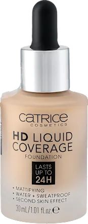 CATRICE
HD Liquid Coverage tečni puder – 010 Light Beige, 1 kom