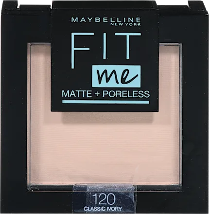 MAYBELLINE NEW YORK
Fit me Matte & Poreless kompaktni puder – 120 Classic Ivory, 9 g