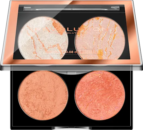 REVOLUTION
Mini paleta bronzera i hajlajtera, Cheek Kit, Take a Breather, 8,8 g