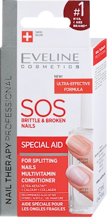 EVELINE COSMETICS
NAIL THERAPY SOS - lak za nokte protiv listanja i lomljenja, 12 ml