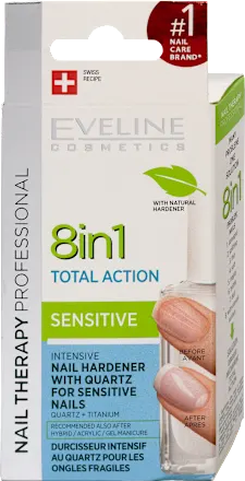 EVELINE COSMETICS
8 u 1 TOTAL ACTION SENSITIVE - lak za nokte, 12 ml