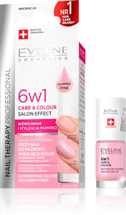 EVELINE COSMETICS
CARE & COLOUR SALON EFFECT lak za nokte - SHIMMER PINK, 5 ml