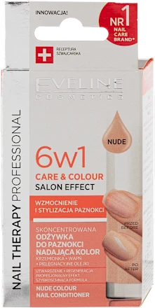 EVELINE COSMETICS
CARE & COLOUR SALON EFFECT 6u1 lak za nokte - NUDE, 5 ml