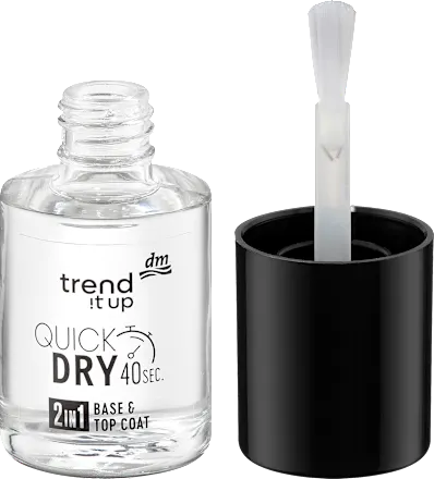trend !t up
Bazni i završni lak za nokte 2in1 QUICK DRY, 1 kom