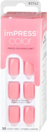 KISS
imPRESS Color samolepljivi veštački nokti - Pretty Pink, 30 kom